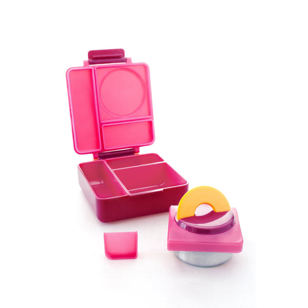 OmieBox Insulated Hot & Cold Bento Box - Pink Berry - Mighty Rabbit